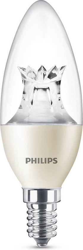 Philips 6W (40W) E14 Warm Glow Dimmable Candle (Dimmable) LED-lamp | bol