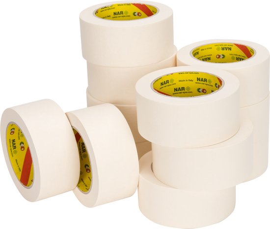 Ecomask tape (nar) 50 mm x 50 meter wit-beige | 6 stuks | bol