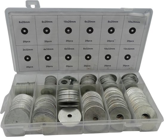 Dragon-Tools Complete Carrosserie Ringen Set: 240 Ringen, M2 tot M12 | bol