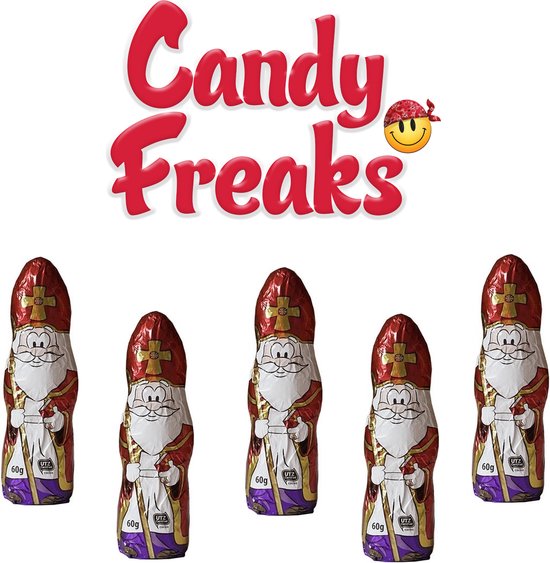 Chocolade sint figuren - 5 x 60 gram - Sinterklaas - Sinterklaas Cadeau ...