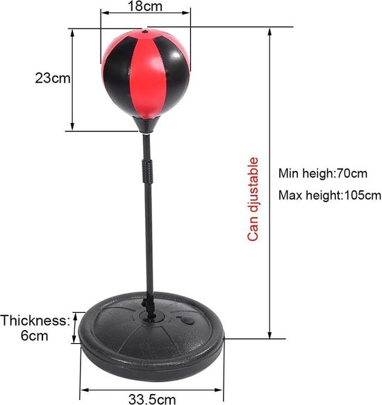 Boksbal - Boksset - Bokszak - Inclusief Voetstuk - Voor Binnen en ...