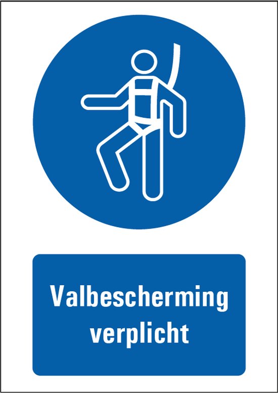 Valbescherming verplicht tekststicker 210 x 148 mm (A5) | bol