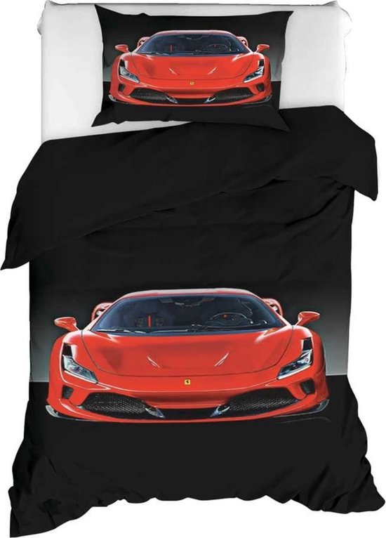 3D Print Dekbedovertrek Ferrari Rood Eenpersoons 140x200/220 cm - 100% ...