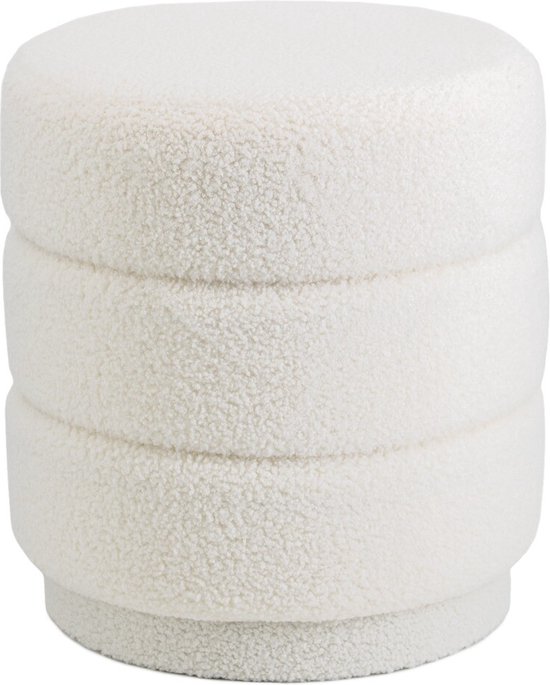 Poef June - Teddy naturel | bol