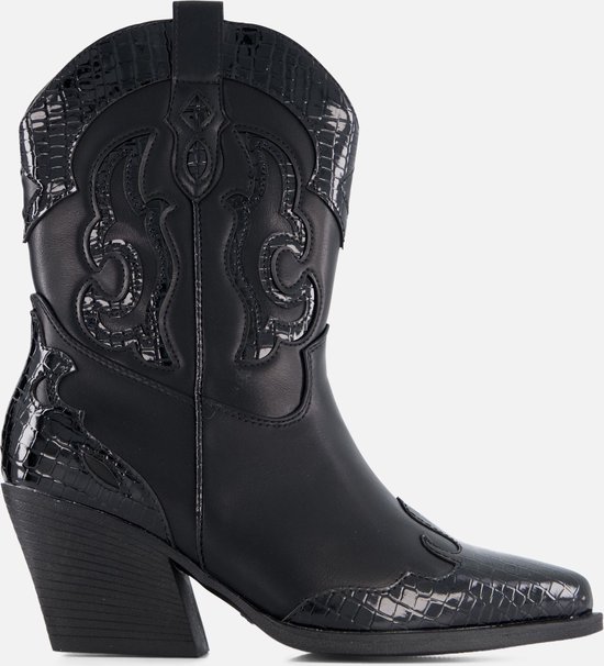 Ann Rocks Cowboylaarzen zwart Pu - Maat 36 | bol