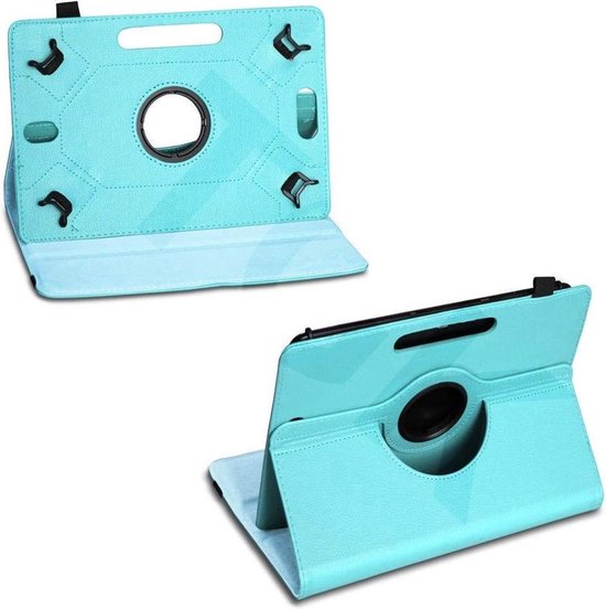 Universele Tablet Hoes 5-6-7-8-9 inch - 360° draaibaar - SKYBLUE | bol
