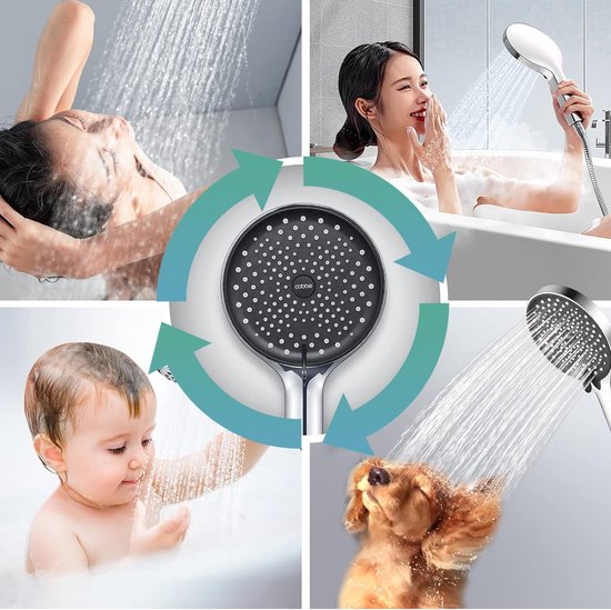 Douchekop waterbesparende, spaardouchekop, douchekop met slang, grote ...