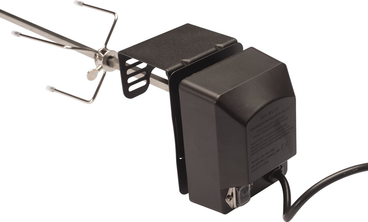 BBQ Draaispit Rotisserie Kit (motor en RVS spit en vleesvorken) 70 cm | bol
