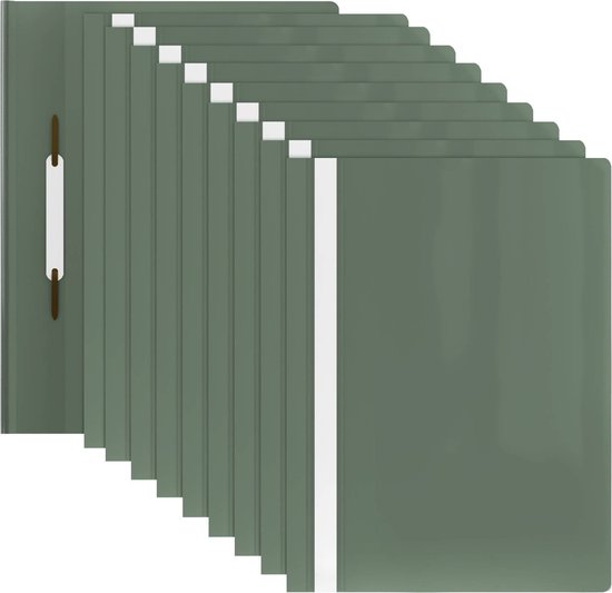 ACROPAQ - 10 x Documentenmap A4 – Transparant voorvak – Pastelgroen ...