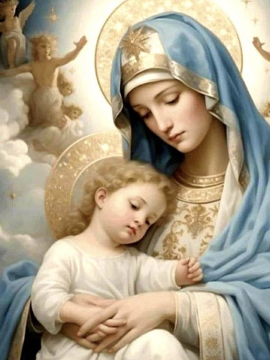 Paintd Diamond Painting Volwassenen Kinderen - Maria Jezus Geloof ...