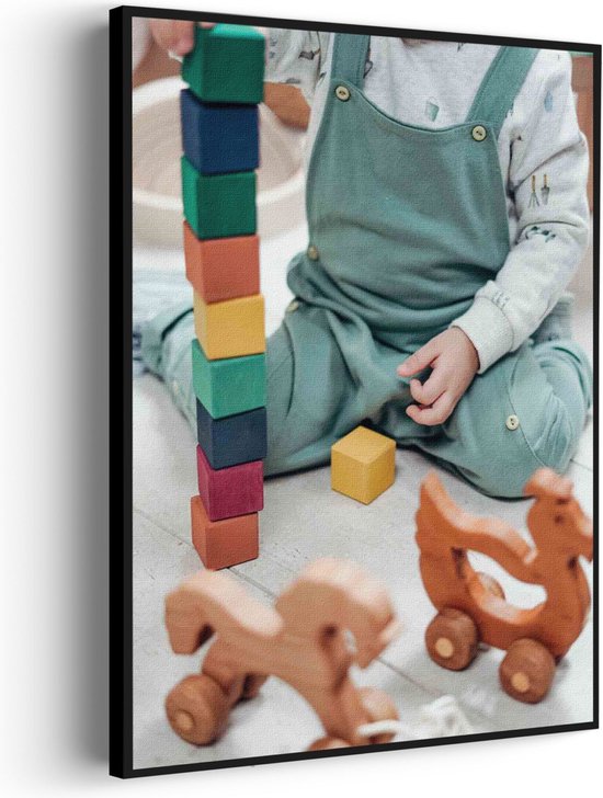 Akoestisch Schilderij Spelend Kind Rechthoek Verticaal Basic XXL (107 X ...