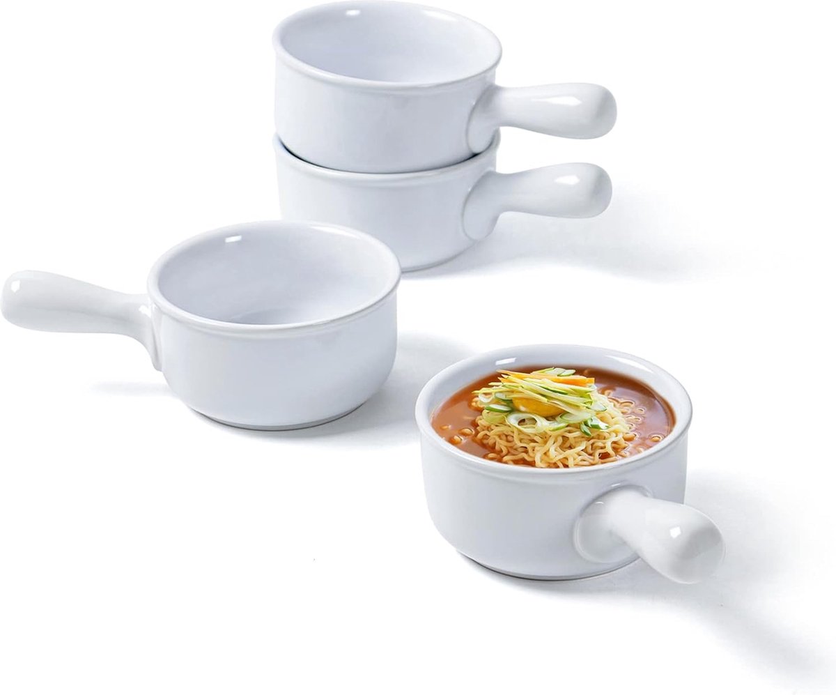 Soepbeker met handvat, Franse soepkommen van keramiek - 400 ml, Soeppan ...