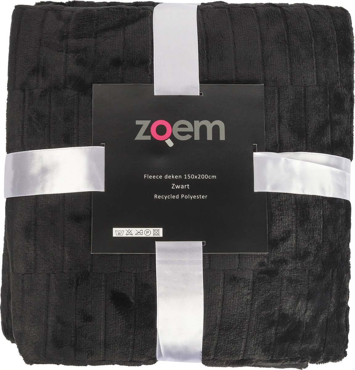 Zoem - Fleece deken XL - Fleece plaid XL - Recycled - Kerst - Zwart ...