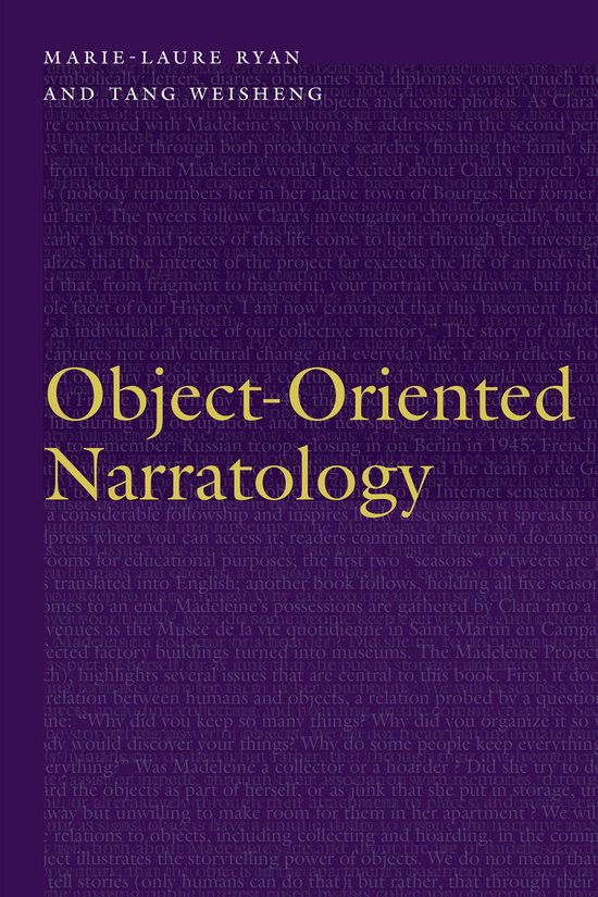 Frontiers of Narrative- Object-Oriented Narratology, Marie-Laure Ryan | 9781496238795... | bol