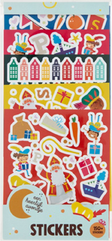 Sinterklaas stickers 150+ - 5 stickervellen met leuke sinterklaas en ...