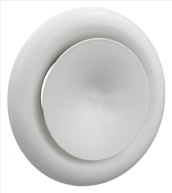 Weha Ventielrooster toevoer & montagebus Ø 125 mm, staal wit | bol