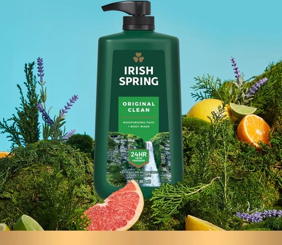 Irish Spring Body Wash voor Mannen - Original Clean - Hydraterende ...