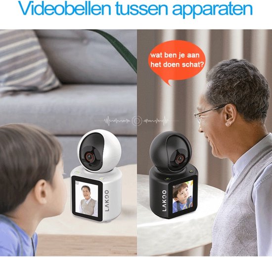 Lakoo® DualVision Connect - Slimme Babyfoon met Camera, Tweewegsvideo ...