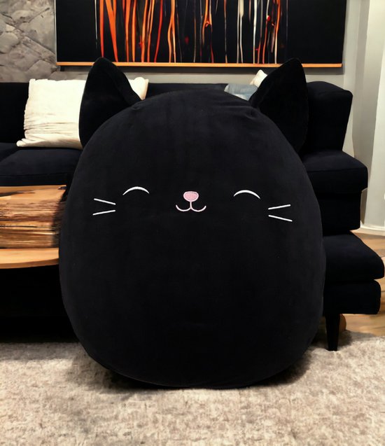 Klikkopers® - Kawaii knuffel - 42CM - Zwarte Kat Knuffel - Kawaii ...