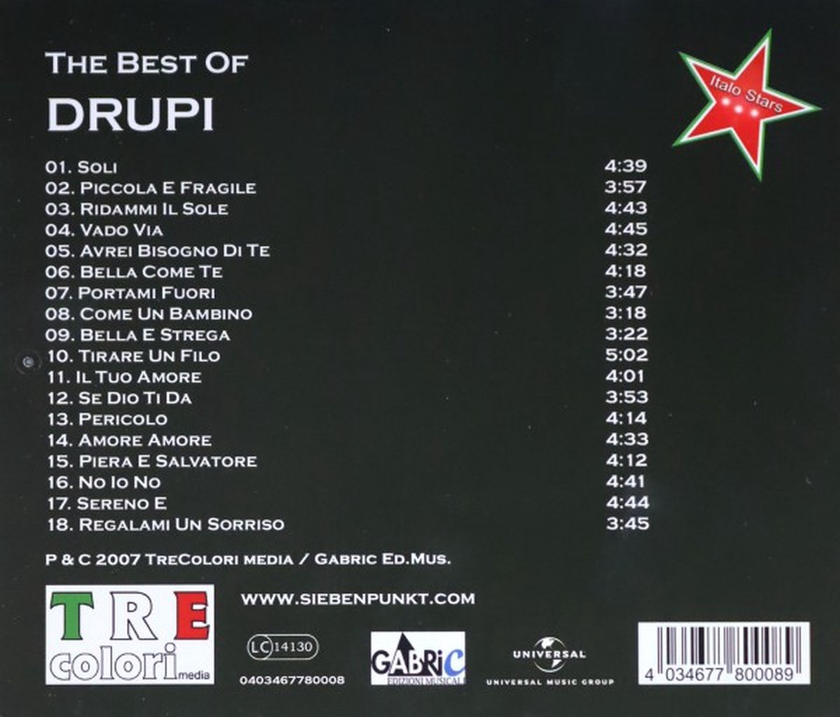 Drupi: The Best Of Drupi [CD], Drupi | Muziek | bol