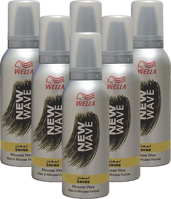 Wella New Wave Shine Mousse Wax 150ml - 6 stuks | bol