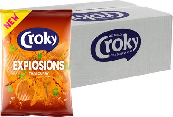 Croky - Explosions Thai Curry - 20 Minizakjes 40g | bol