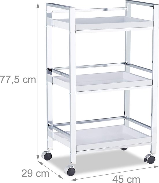 multifunctionele trolley met wieltjes voor keuken, kantoor, badkamer ...