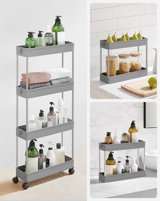 multifunctionele trolley met wieltjes voor keuken, kantoor, badkamer ...