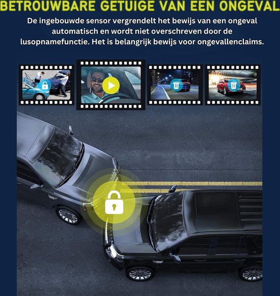Dashcam Voor Auto - Ultieme Veiligheid en Bewaking: Triple 4K Dashcam ...