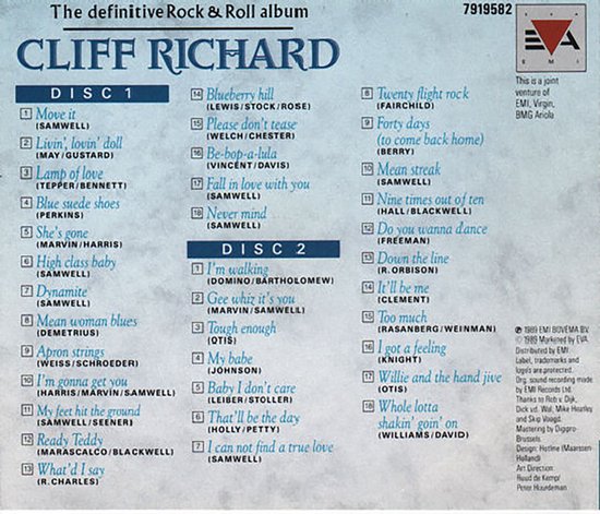 CLIFF RICHARD - The definitive Rock & Roll album, Cliff Richard ...
