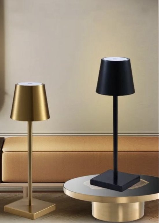 Simply Tafellamp Oplaadbaar Dimbaar Goud geschikt voor buiten warmwit ...