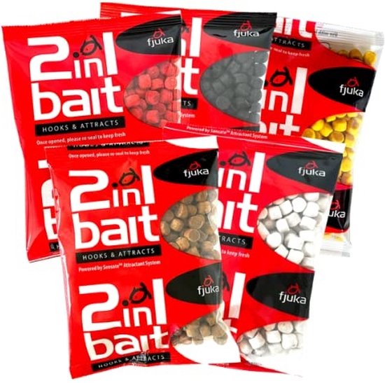 Fjuka Fatboy’s 2 In 1 Bait Hook & Attracts 10mm (195g) - Kleur : Red | bol