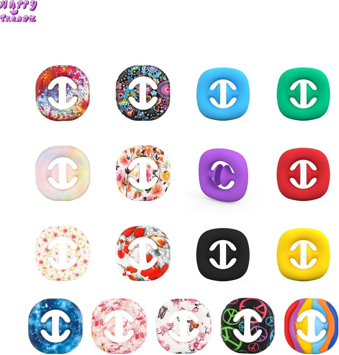 Happy Trendz® Fidget Toys Pakket 6 Stuks XL TOPPERS - Mochi Squishy ...
