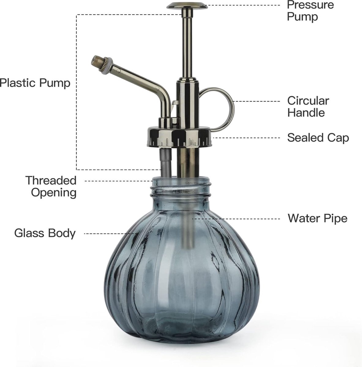 Glazen spuitfles voor planten, klein, 200 ml, vintage plantensproeier met kunststof... | bol