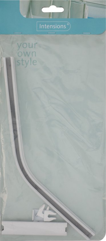 Intensions 135° bocht + verbinder gordijnrail Plus wit | bol