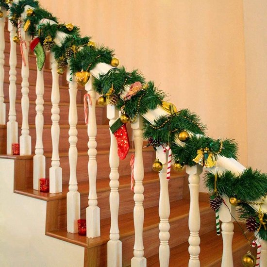 Kerstslinger Dennenguirlande Decoratie Kerstmis, Lange Groene Slinger ...