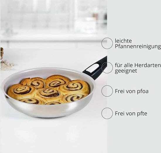 Cerafit Stalen koekenpan 5-delig - keramische pannen 20 24 28 cm met ...