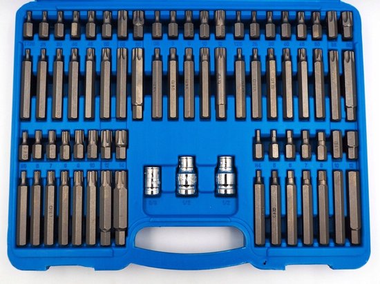 75 Delige Inbus - Torx - Spline en Ribe Doppenset | bol