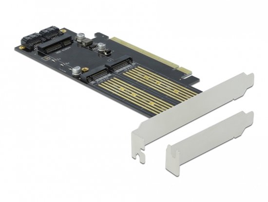 Delock PCI Express x16 Card to 1 x M.2 Key B + 1 x NVMe M.2 Key M + 1 x ...
