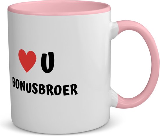 Akyol - love u bonusbroer koffiemok - theemok - roze - Broer - de liefste broer -... | bol