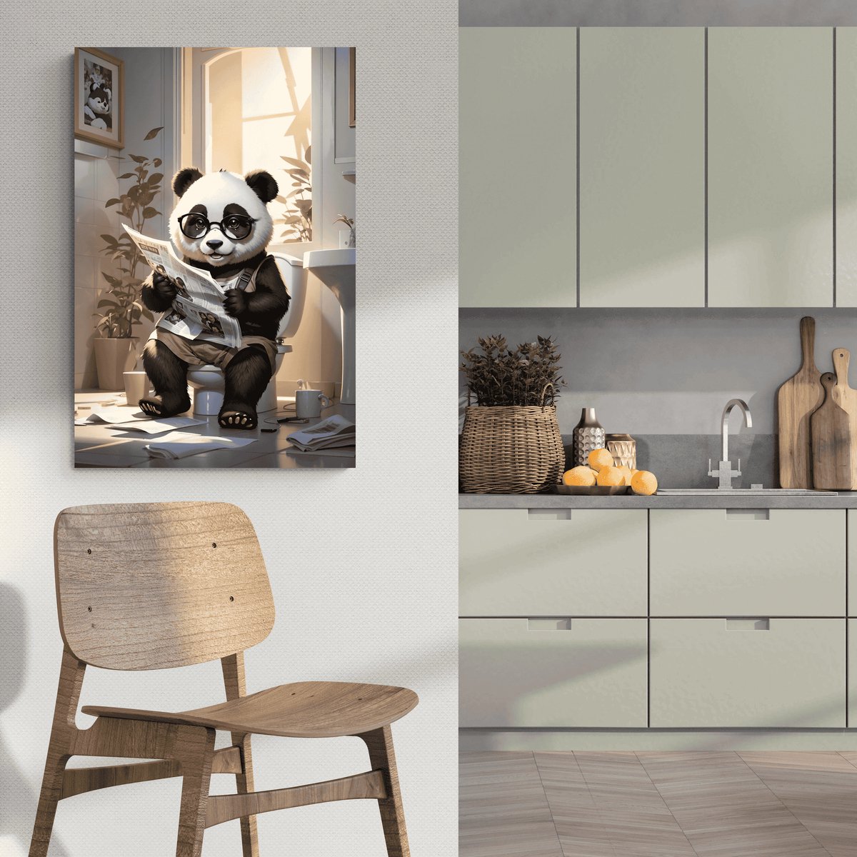 Panda Poster | Panda op de WC | Toiletposter | Poster voor WC | 61x91cm ...