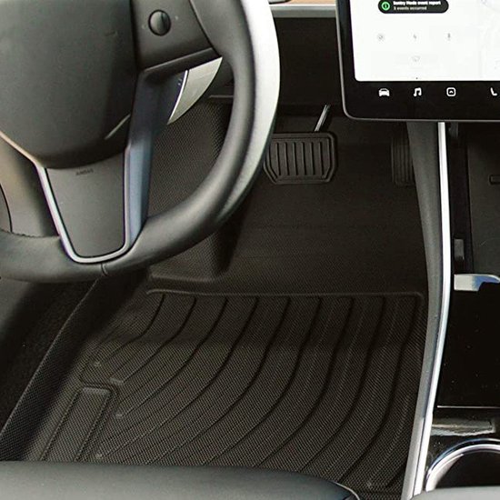 for Tesla Model 3 - Interior mat foot pads - left wheel - 3 pieces | bol