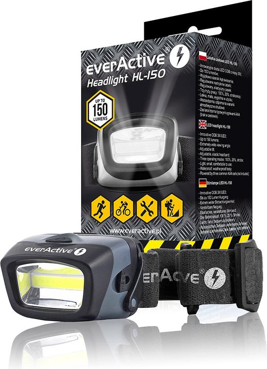 Hoofdlamp, LED-hoofdlamp everActive HL-150 | bol