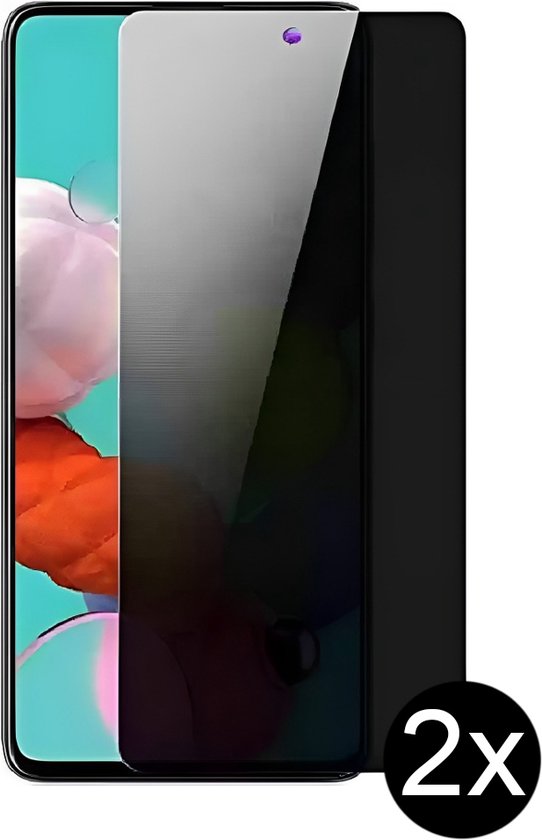 Geschikt voor Samsung Galaxy A71 Privacy Screenprotector Tempered Glass ...