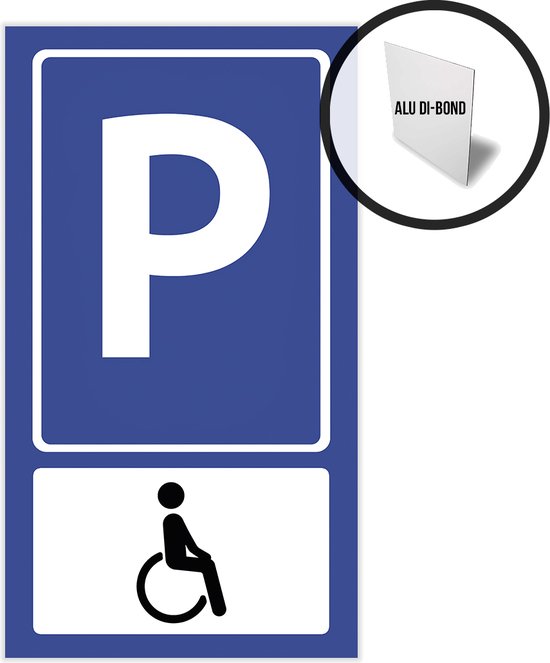 Pictogram/ bord alu di-bond | Parking invaliden | 27 x 50 cm | Bord E9a ...