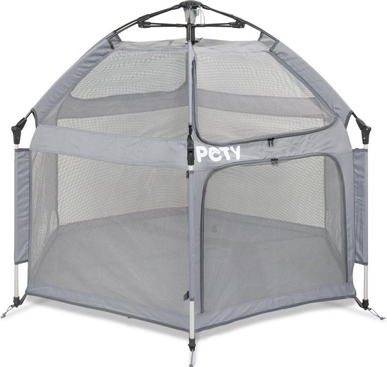 PETY tent Large bench voor honden, ø 150 × 100 cm met opblaasbaar ...