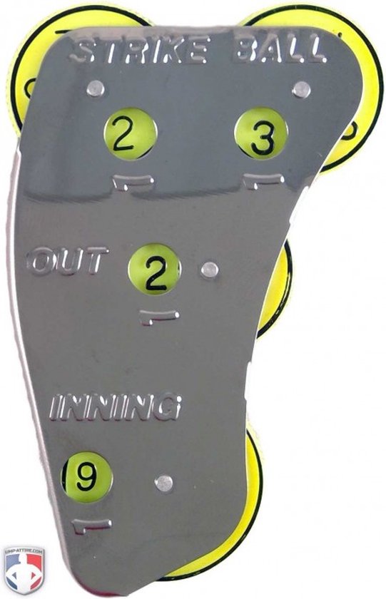 Champro 4-DIAL Optic Yellow Steel Umpire Indicator - 3/2/2 Count | bol