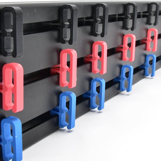 Flat Cable Managent Clips for Extrusion Profile Sim Rig - Black, 10 | bol