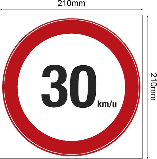 Stickervel - 30 km/u - container sticker - afvalbak stickers ...