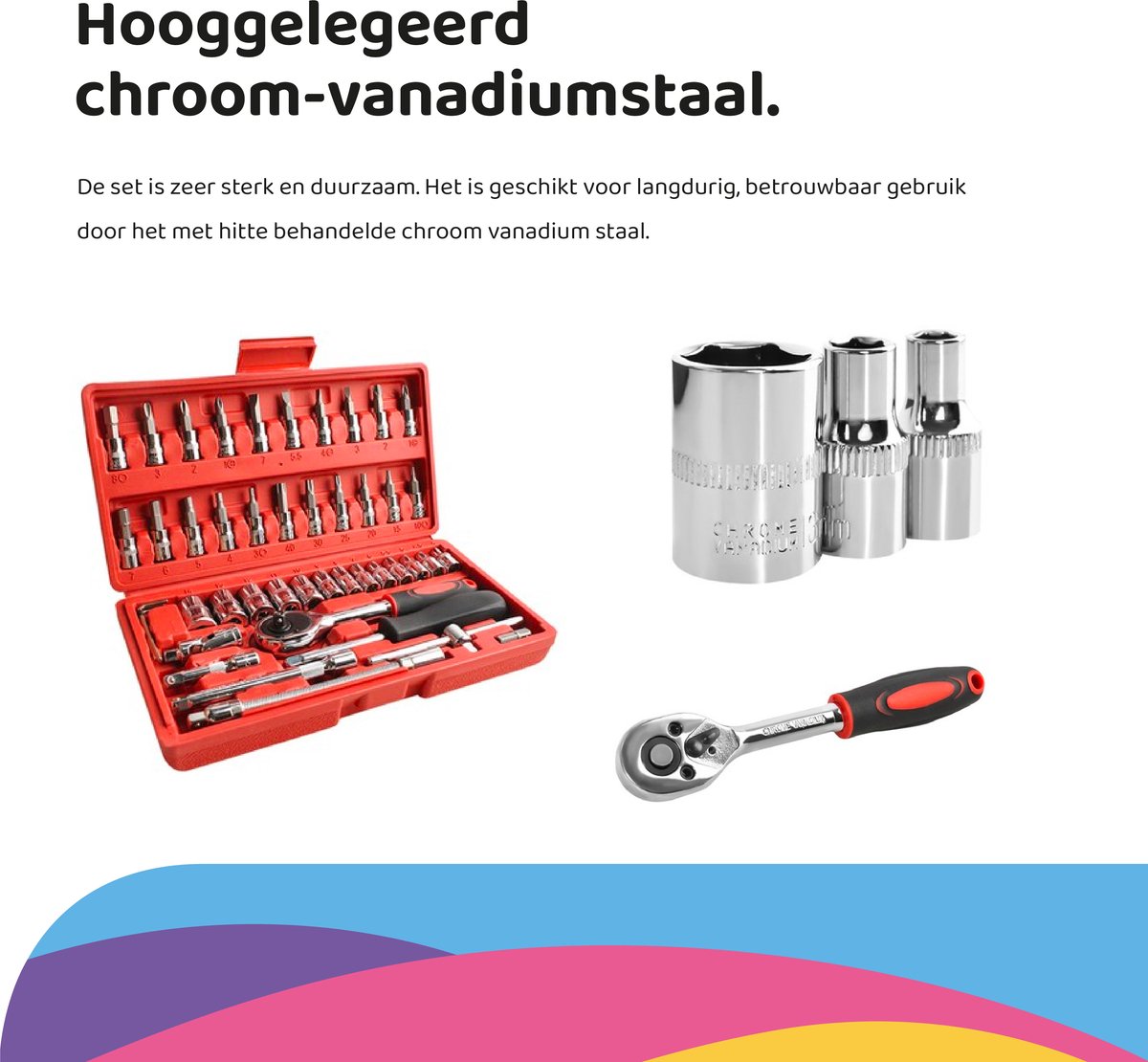 Gereedschapset - 46-delig - Gereedschapskoffer - Gereedschapskist - Zeer uitgebreid | bol